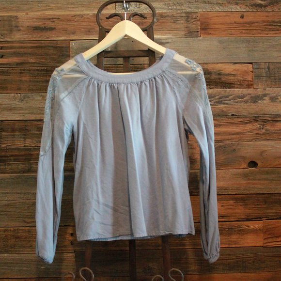Mudd | Tops | Dusty Blue Blouse | Poshmark